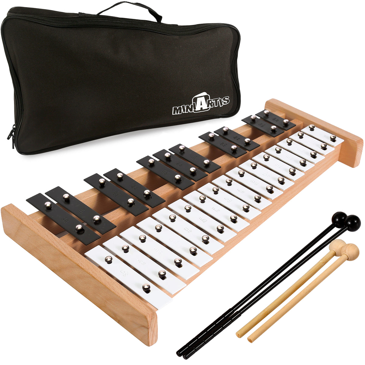Full Size Glockenspiel Xylophone 27 Note Metal Keys for Adults & Kids ...
